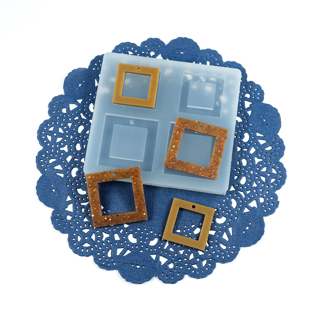 1.25 Wide 3mm Deep Flat Square With Hole Shiny Silicone - Etsy