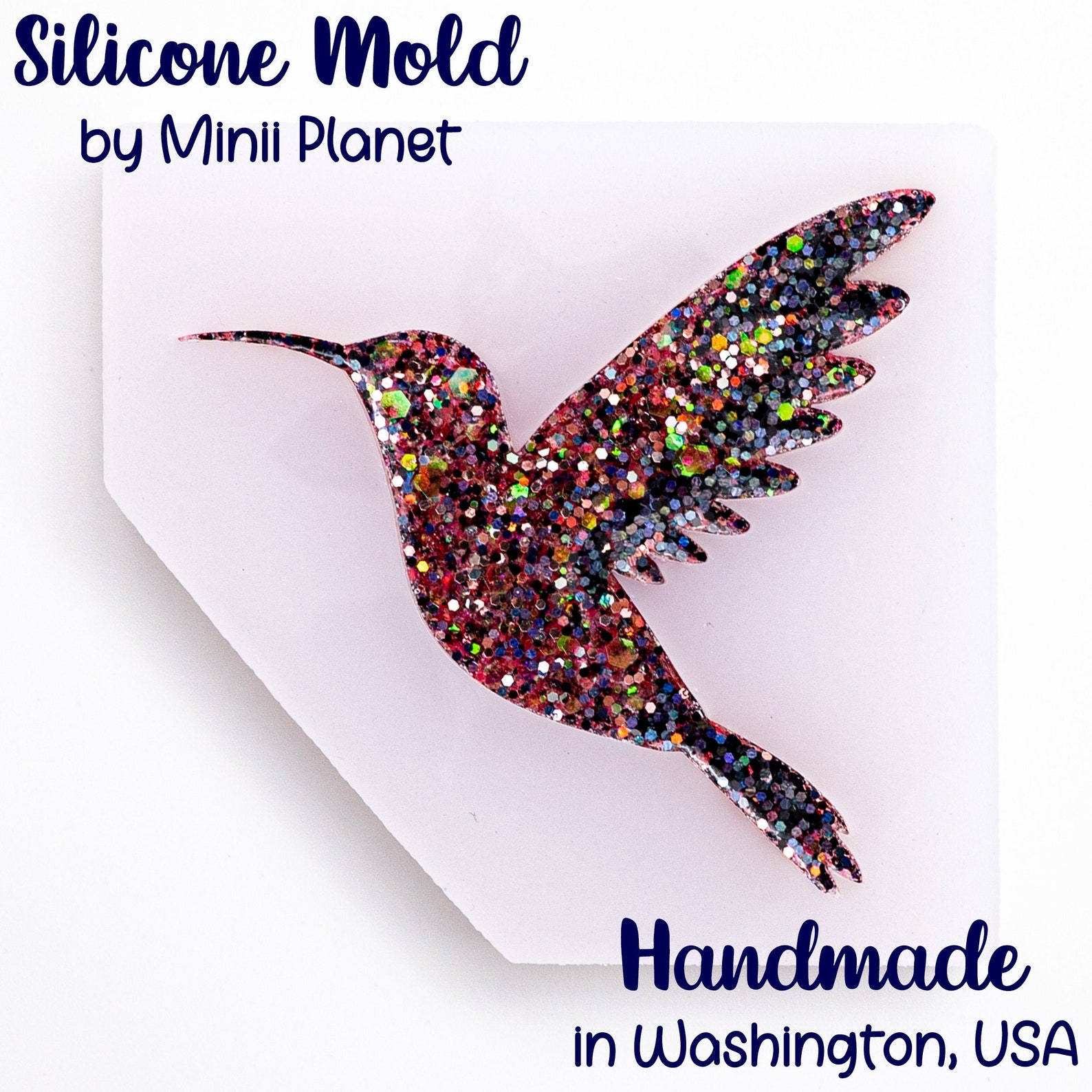 3 Long 6mm Deep Flat Hummingbird Silicone Mold for Resin | Etsy