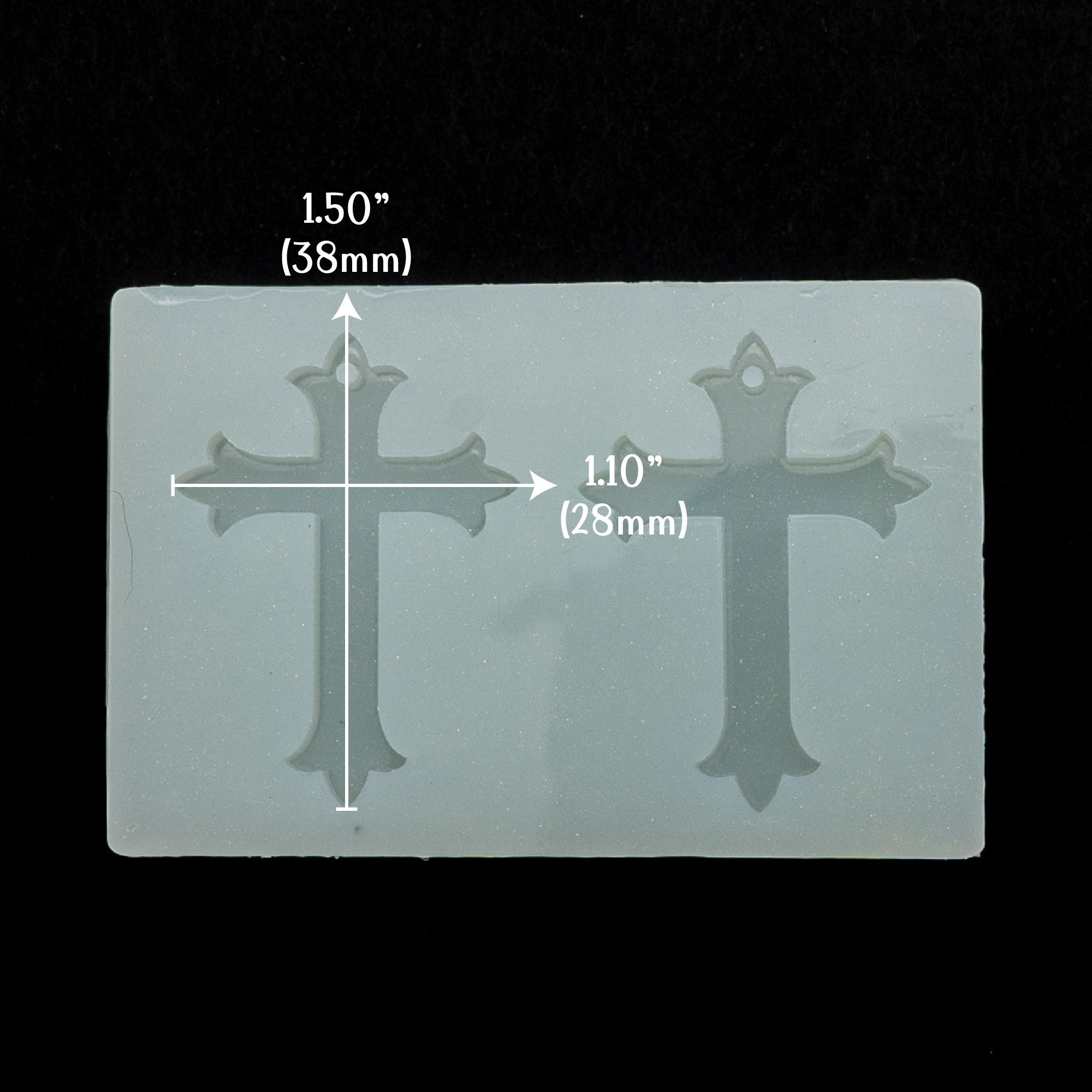 1.5 Wide 3mm Flat Deep Flat Cross With Hole Shiny - Etsy