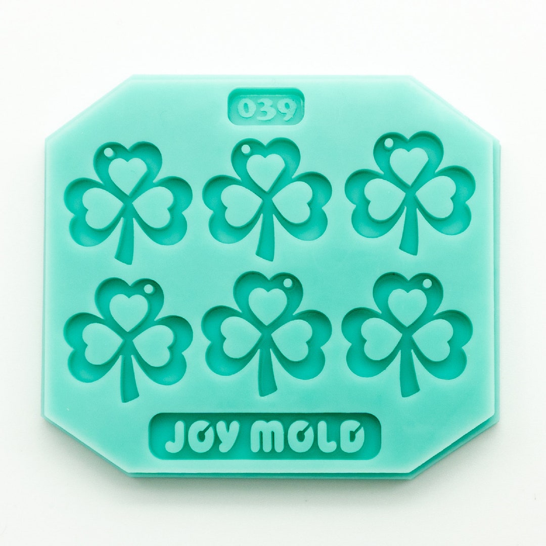 0.9 X 0.95 3mm Deep Clover Silicone Mold Earring Mold Shiny Mold - Etsy