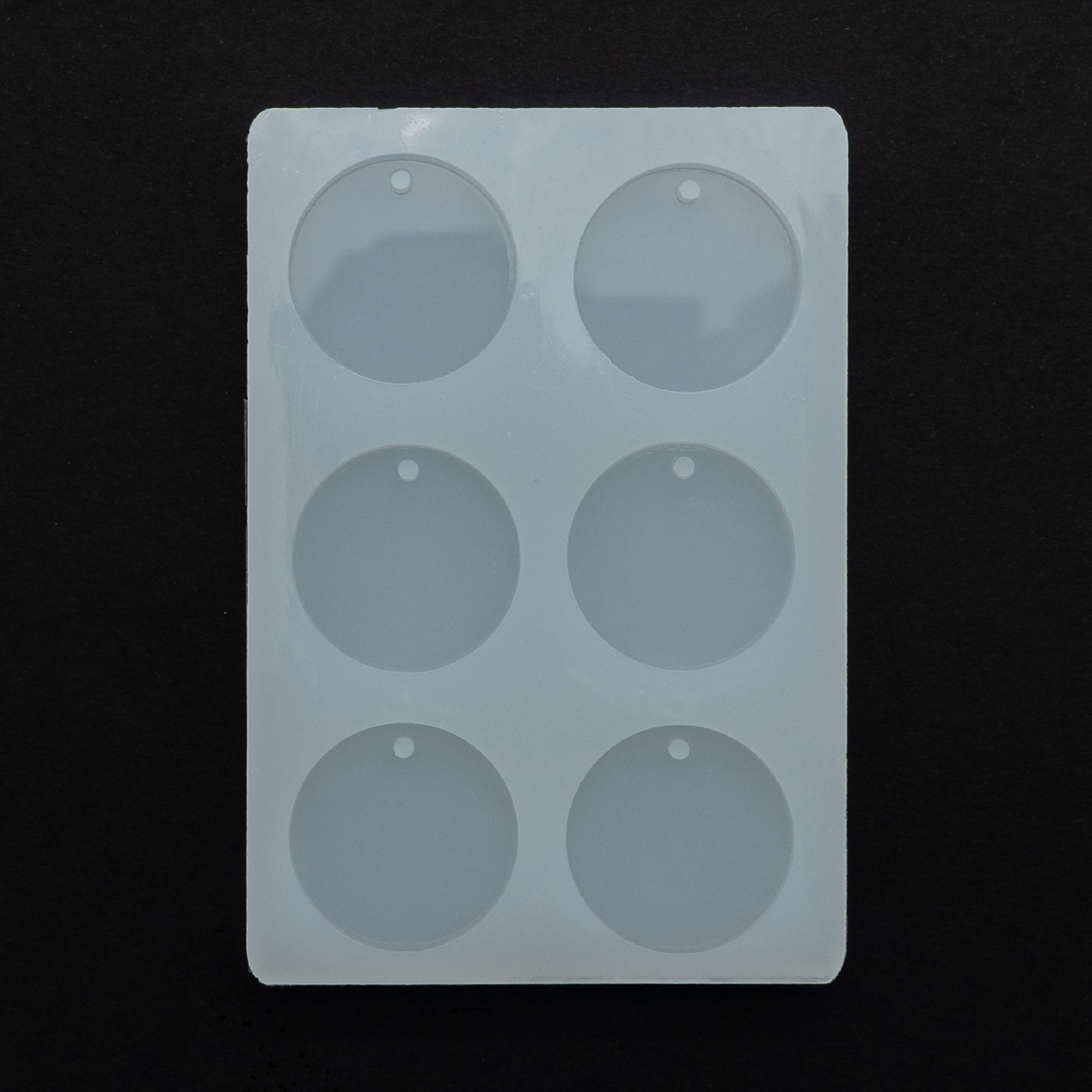 1 Wide 3mm Deep Flat Circle With Hole Shiny Silicone | Etsy