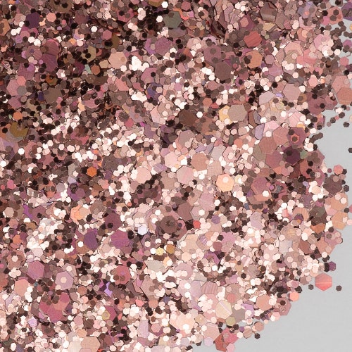AMYTIME Rose Gold Holographic Chunky Glitter Mix Rose Gold - Etsy