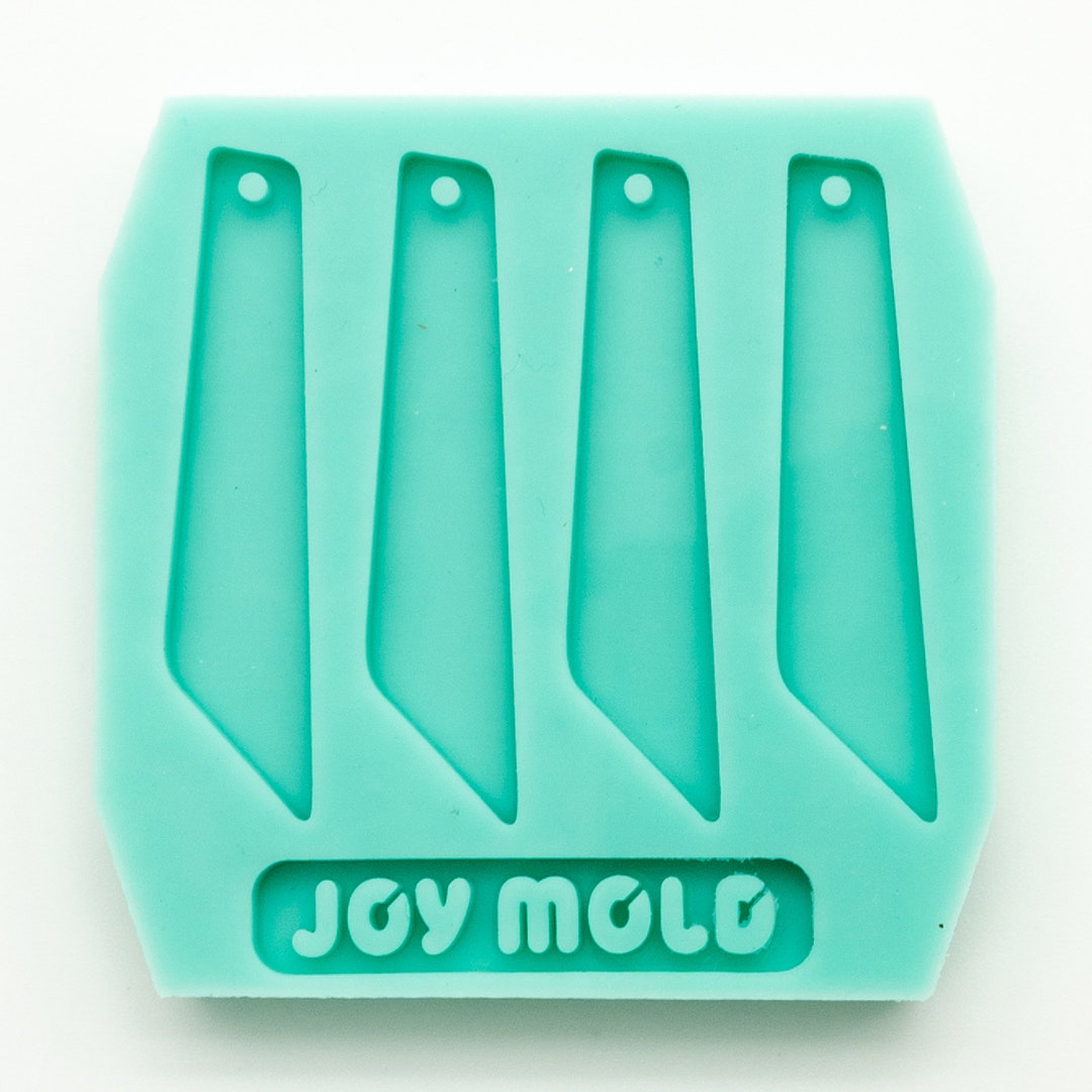 2 X 0.5 3mm Deep Trapezoid Silicone Mold Earring Mold Shiny Mold - Etsy