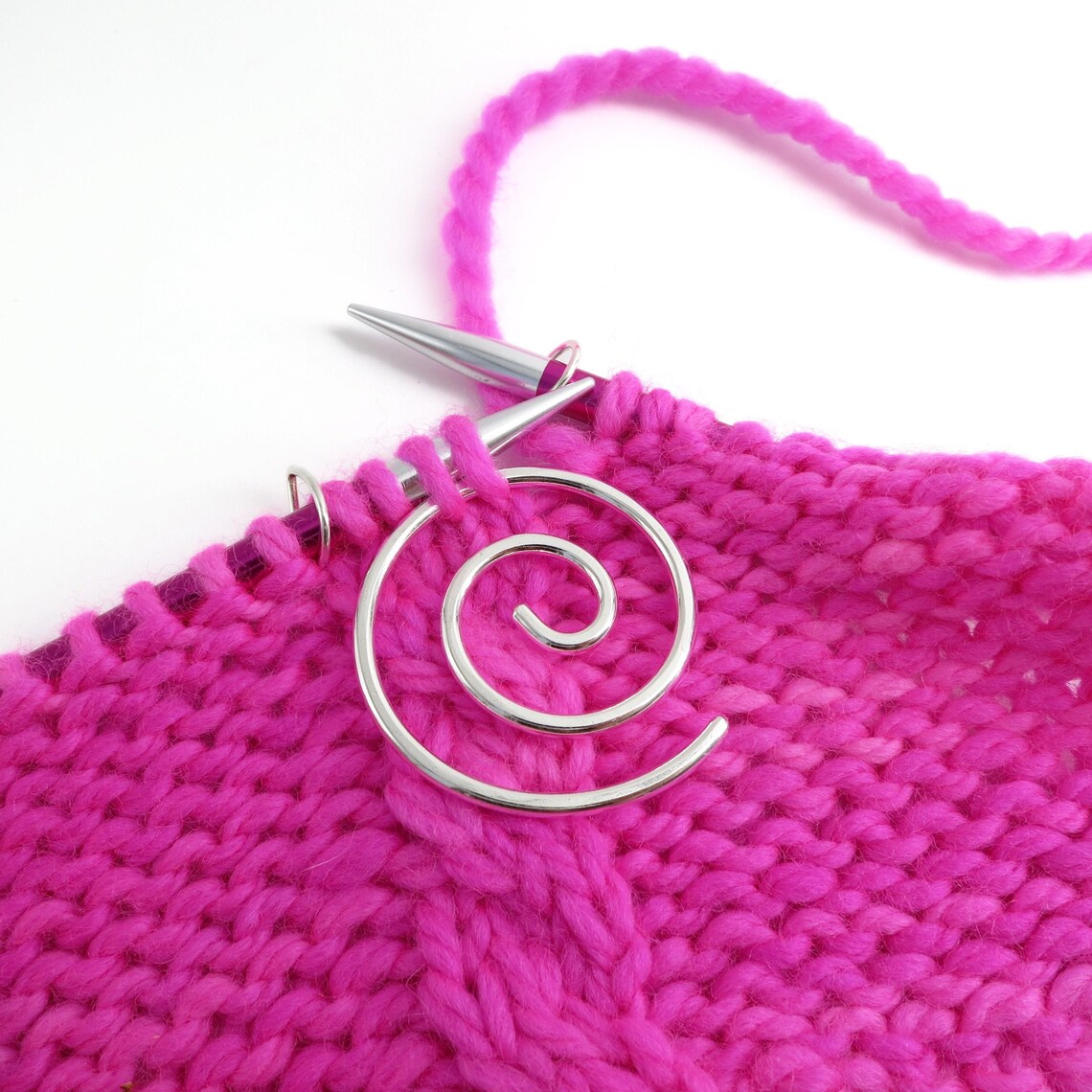 Spiral Cable Needle / Shawl Pin Sterling Silver Knitting - Etsy