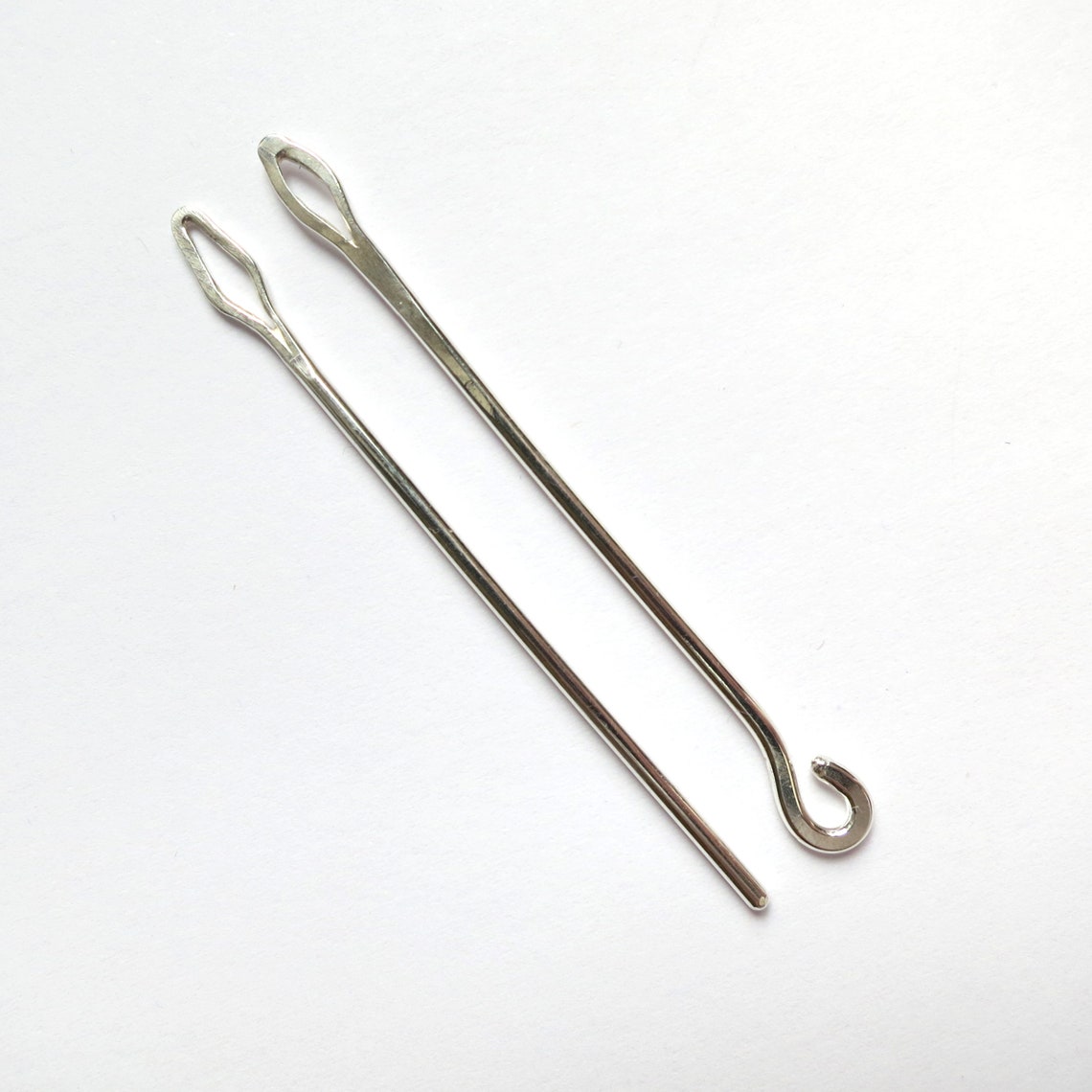 Sterling Silver Stitch Fixer Set Yarn Needle and Hook - Etsy