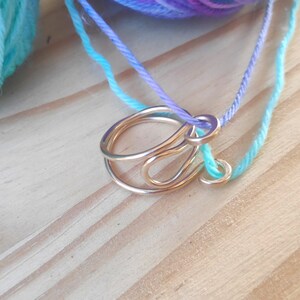 Gold Yarn Ring - Stranded Knitting Ring for Colorwork - 14k Gold Filled ...