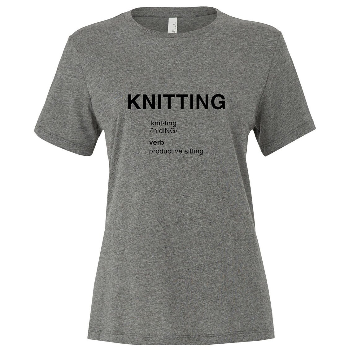 Knitting Definition Tee - Etsy
