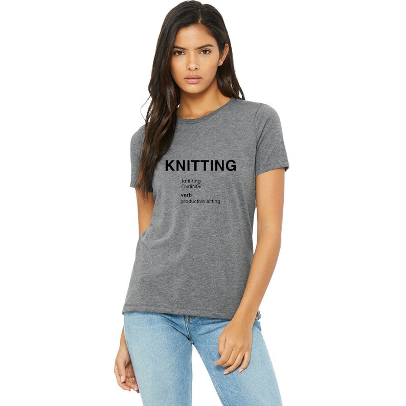 Knitting Definition Tee - Etsy