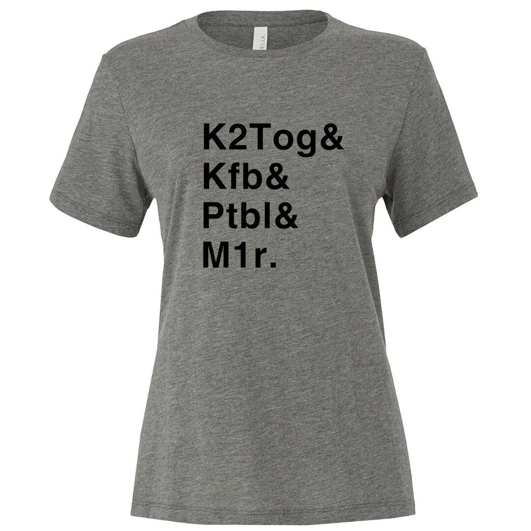 Knitting Abbreviations Tee - Etsy