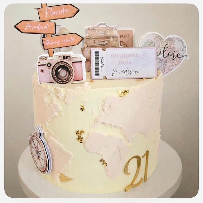 Travel Cake Topper - Etsy