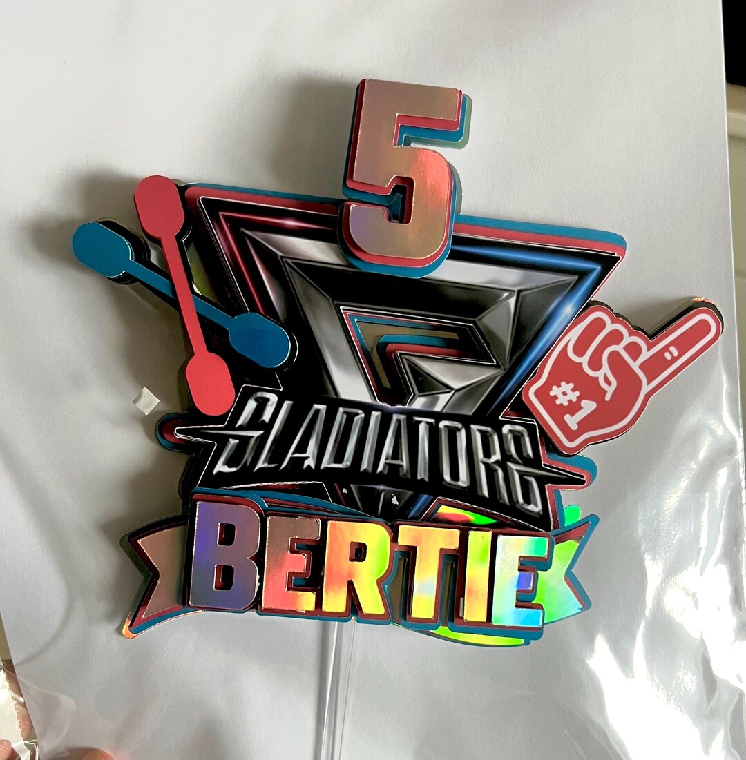 Gladiators TV Cake Topper | 90s Gladiators Inspired Birthday Cake | TV ...