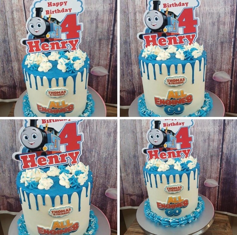 Thomas Train Cake Topper, Personalized Birthday Party Decoration - Etsy