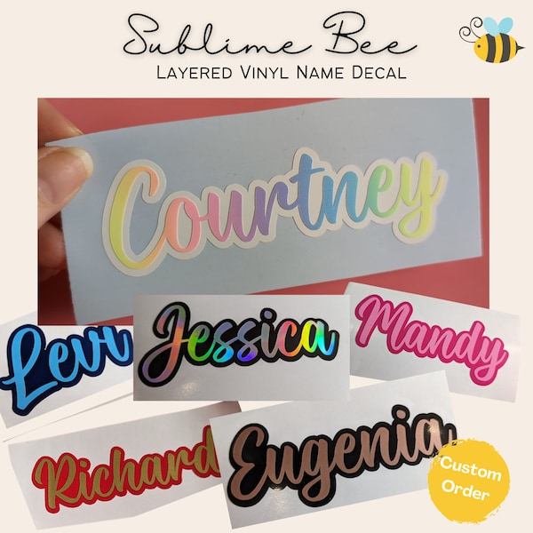 Layered Vinyl Decal - Etsy