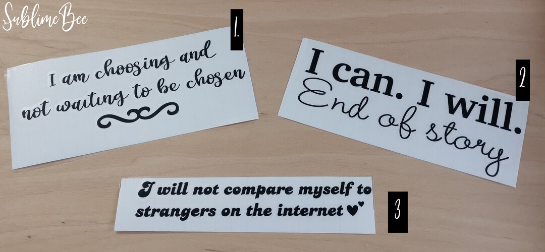 MIRROR AFFIRMATION DECALS, Vinyl Motivational & Inspirational Quote ...