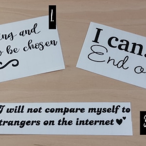 MIRROR AFFIRMATION DECALS, Vinyl Motivational & Inspirational Quote ...