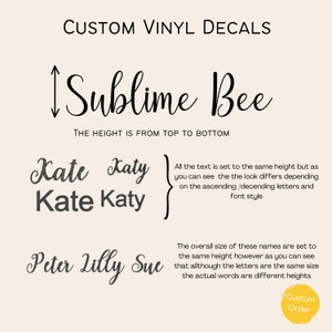 Custom Sparkle Vinyl Decals/name Decals, Personalised Decals, Glass ...