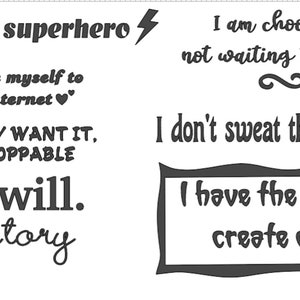 MIRROR AFFIRMATION DECALS, Vinyl Motivational & Inspirational Quote ...