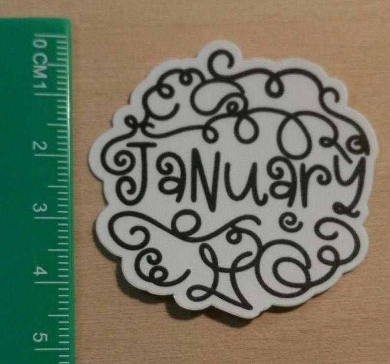 MONTHS DOODLE STICKERS Months of the Year Planner Sticker Set - Etsy