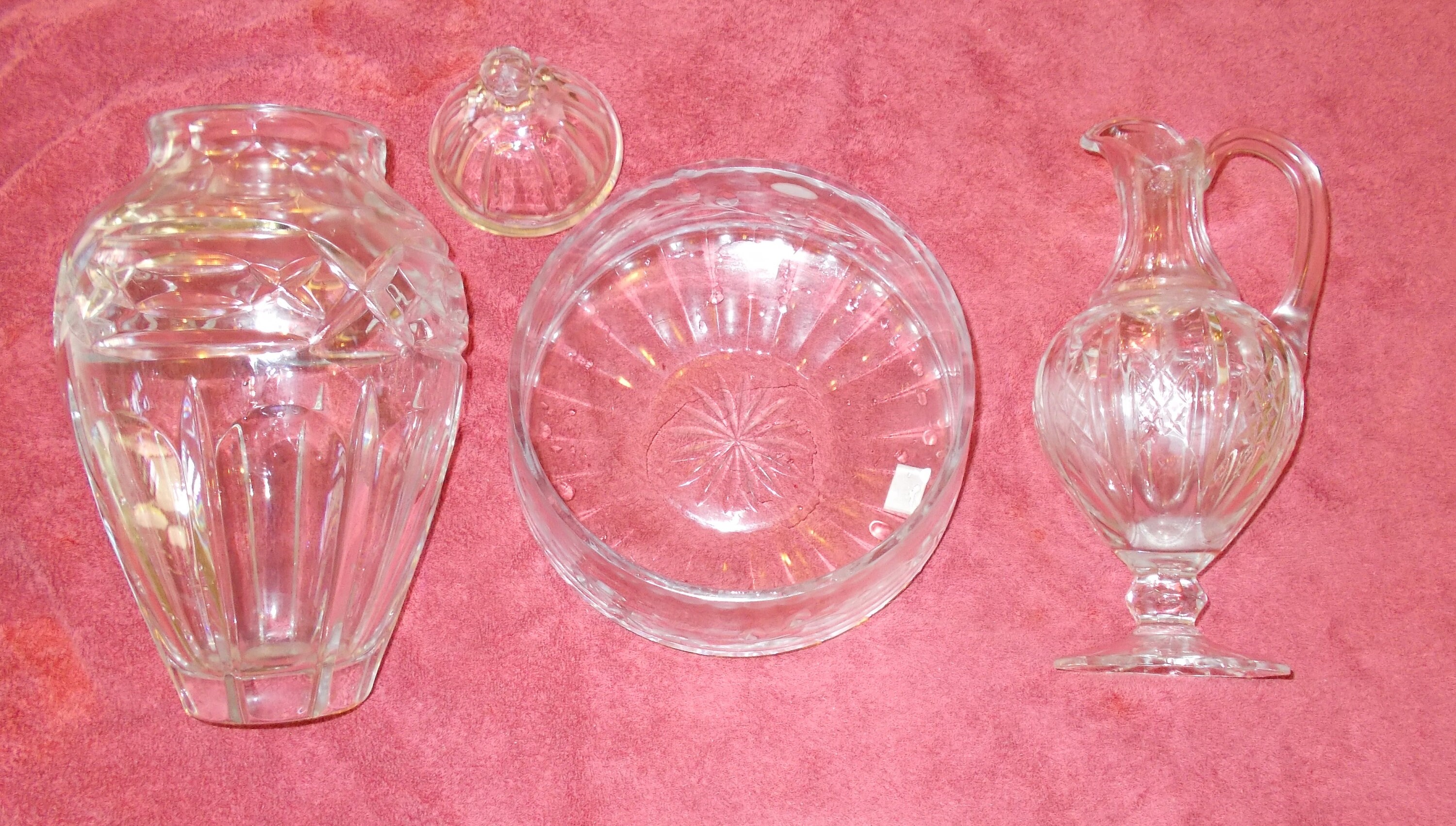 Rogaska Crystal (1) Bowl, (1) Jar W/lid and Pitcher - Etsy