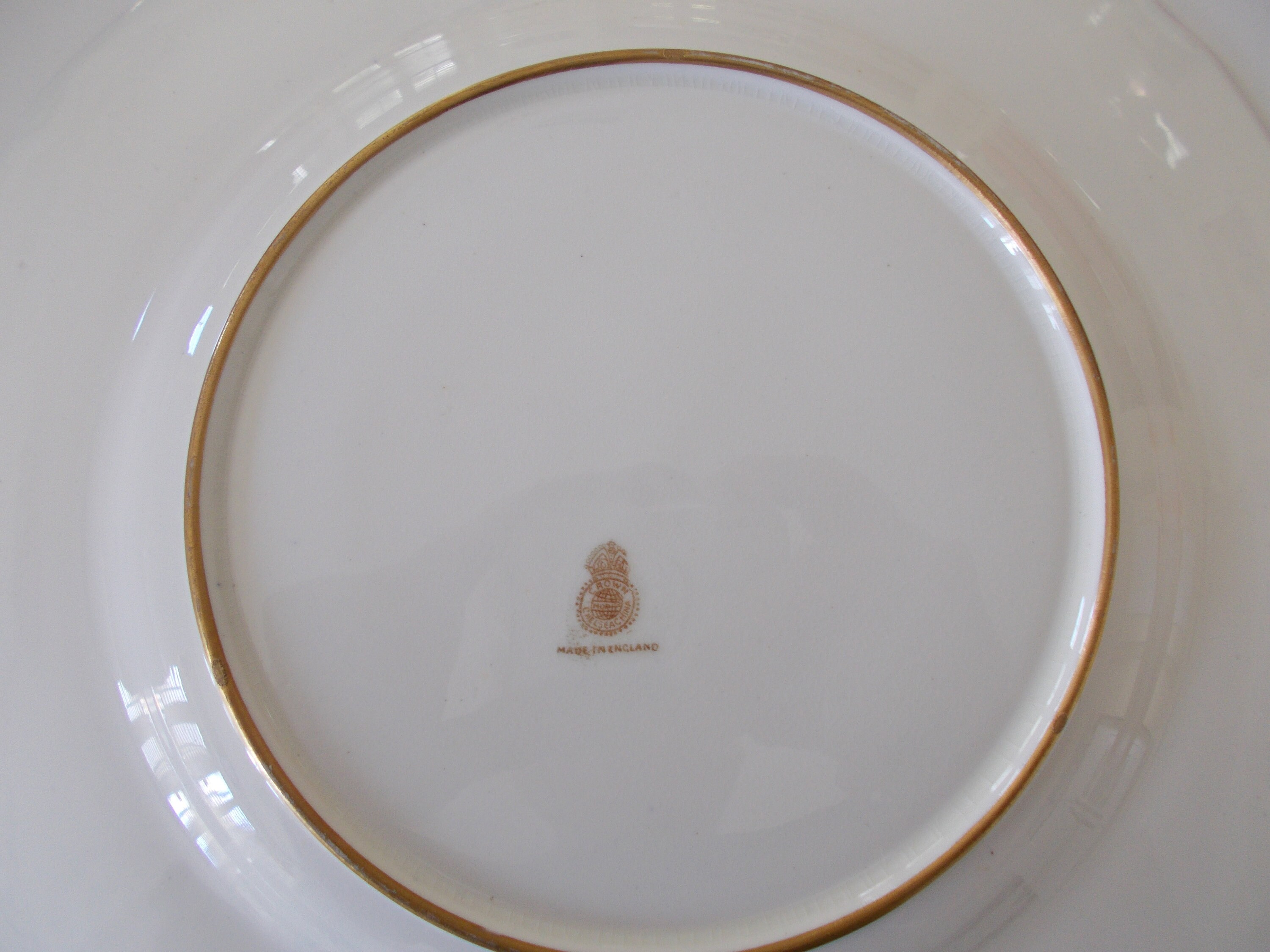 Crown Chelsea English China; Scalloped Edge Gold & Cobalt Blue Design ...