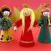 Christmas Angel Craft Kit Makes 3 Unique 5 Angels Wool Felt & Sparkly ...