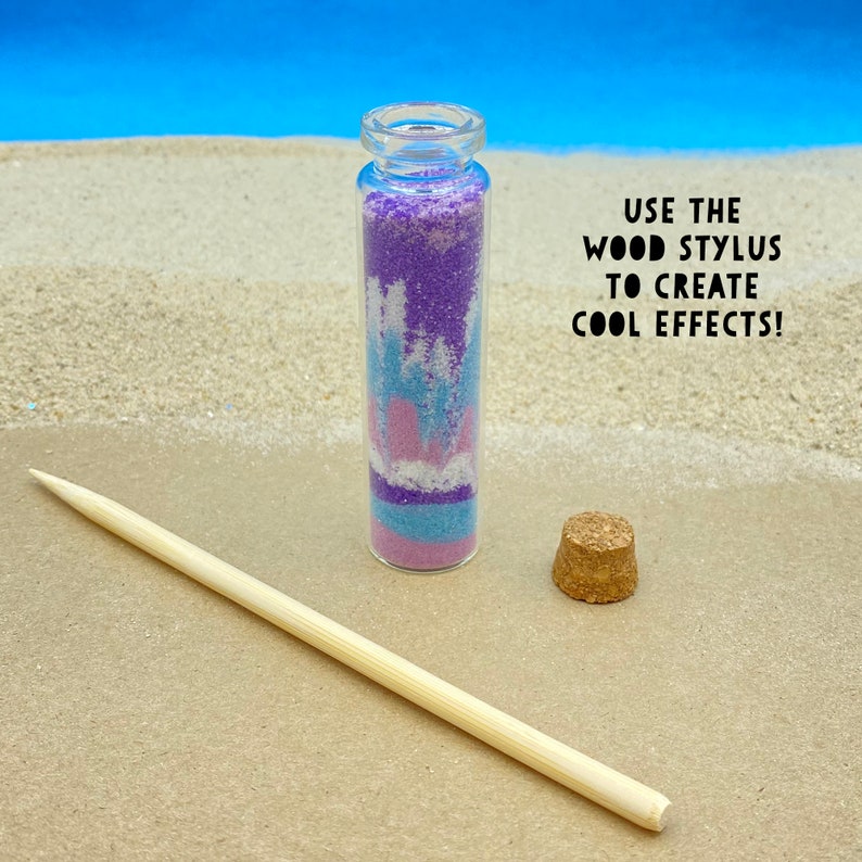 Rainbow Sand Art Craft Kit Fun Even When There's No Sun 5 Mini Glass ...