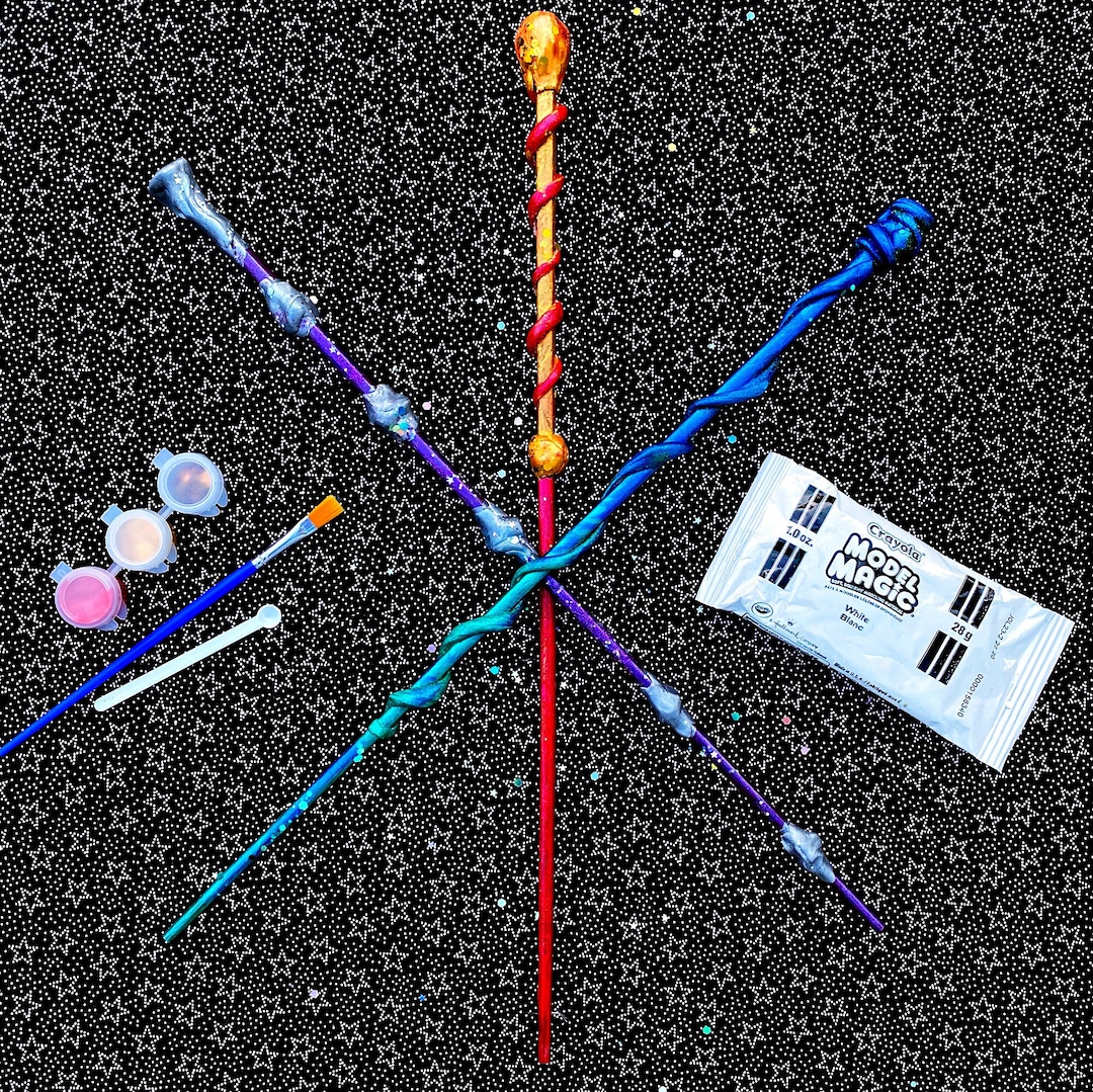 DIY Wizard Wand Craft Kit Makes 2 Unique Wood and Clay Wands No Hot ...