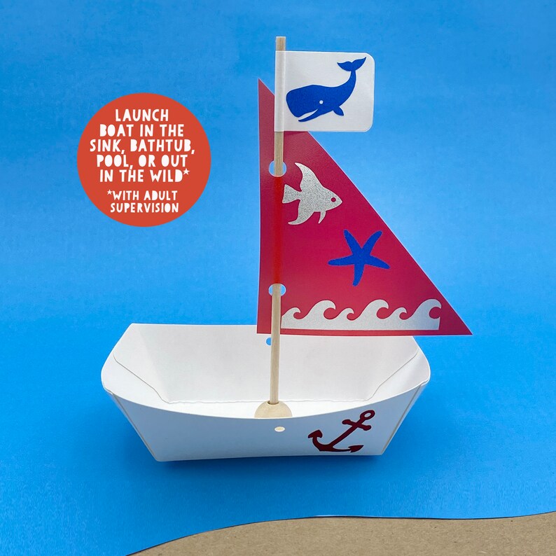 Paper Boat Kids Card & Mini Craft Kit They Really Float Great Party ...
