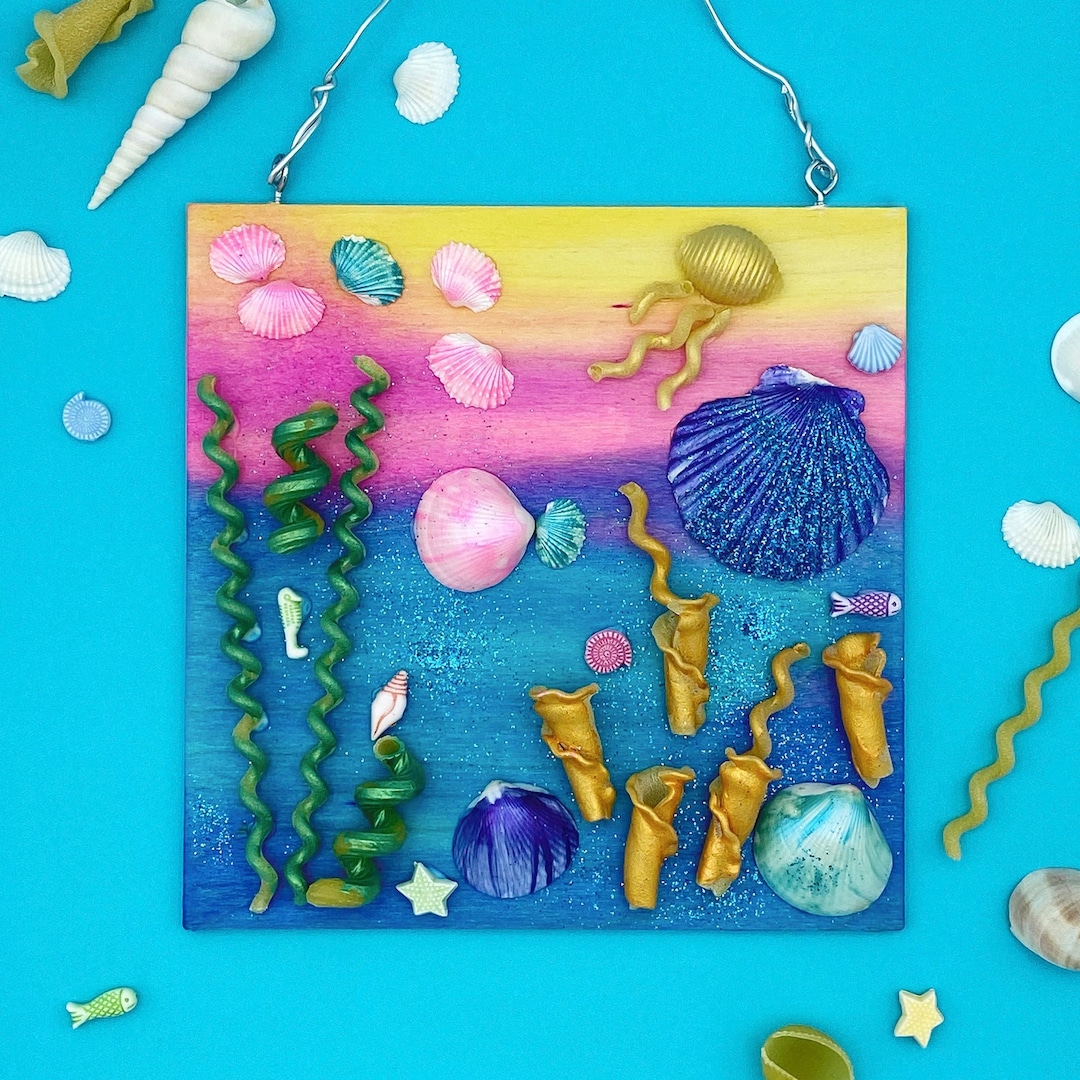 Under the Sea Coral Reef Craft Kit | Wood, Watercolor, Shimmery ...