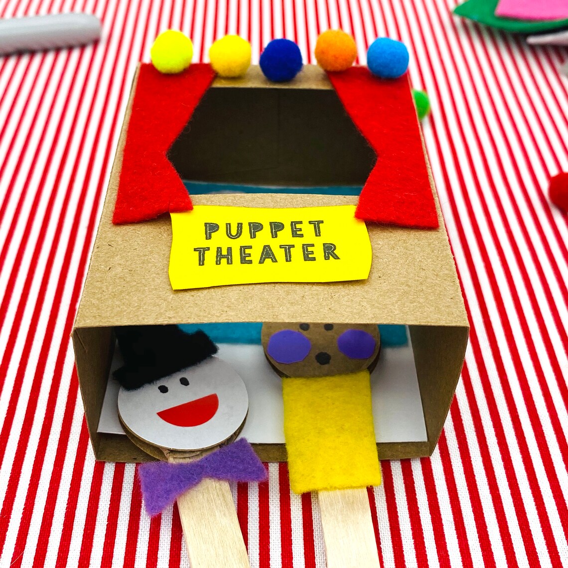 Mini Puppet Theater Craft Kit | Make a Cast of Characters and Put on a ...