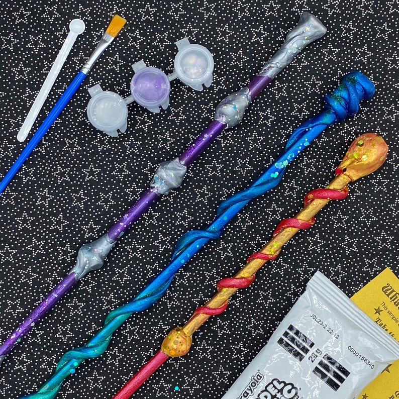 DIY Wizard Wand Craft Kit Makes 2 Unique Wands No Hot - Etsy