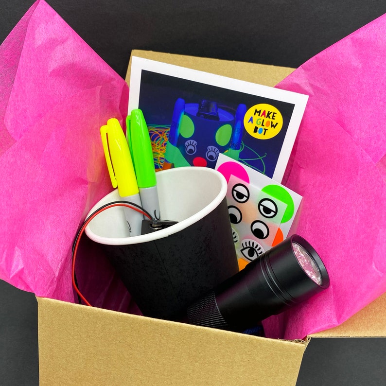 STEM Glowing Draw Bot Kit | Create a Motorized Robot That Draws AND ...