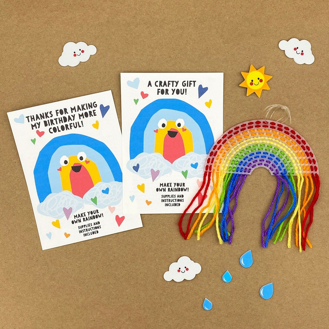 DIY Rainbow Card & Mini Craft Kit | Kids Party Favor | Easy Learn to ...