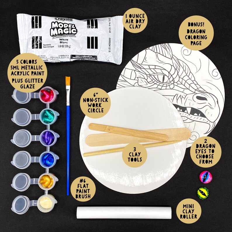 DIY Dragon Eye Craft Kit Sculpt With Easy to Use Crayola Model Magic ...