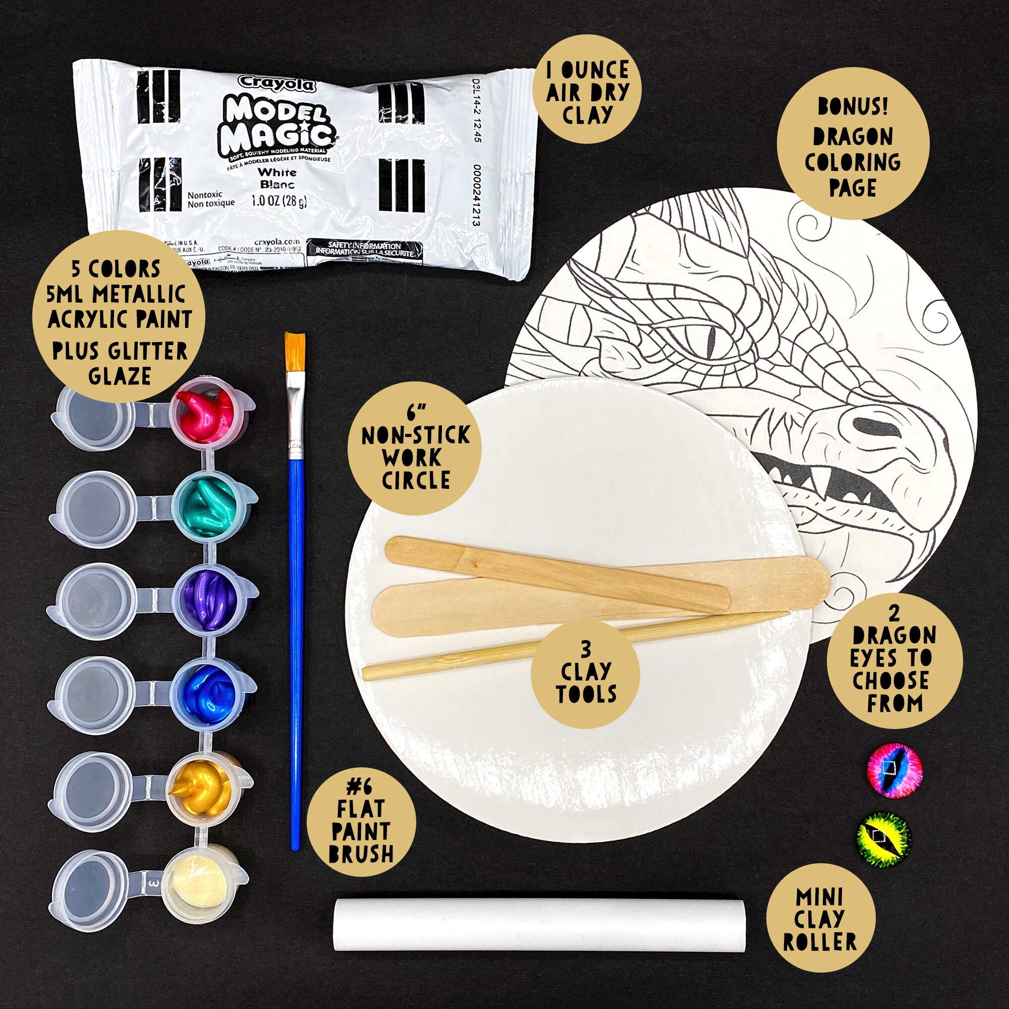 DIY Dragon Eye Craft Kit Sculpt With Easy to Use Crayola Model Magic ...