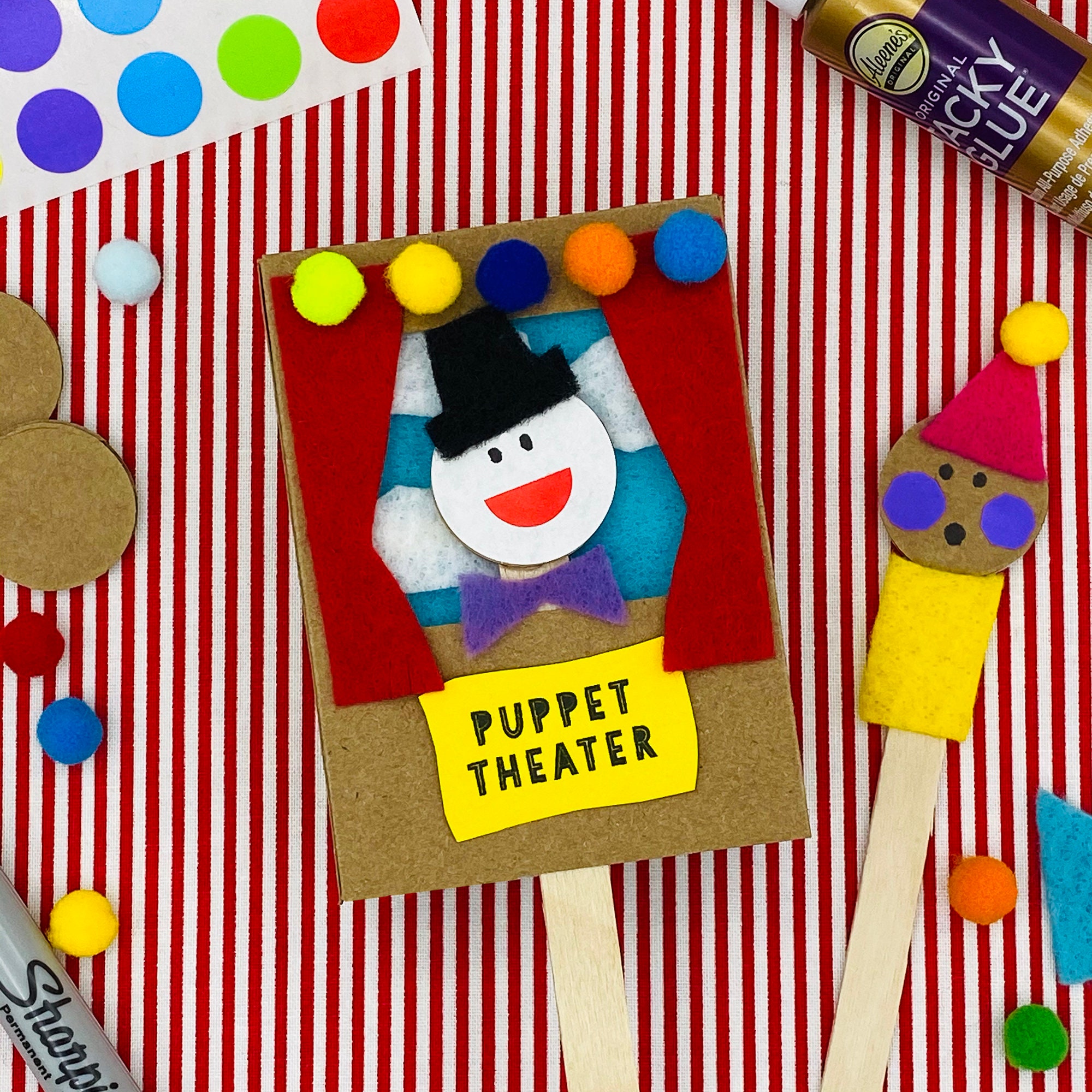 Mini Puppet Theater Craft Kit | Make a Cast of Characters and Put on a ...