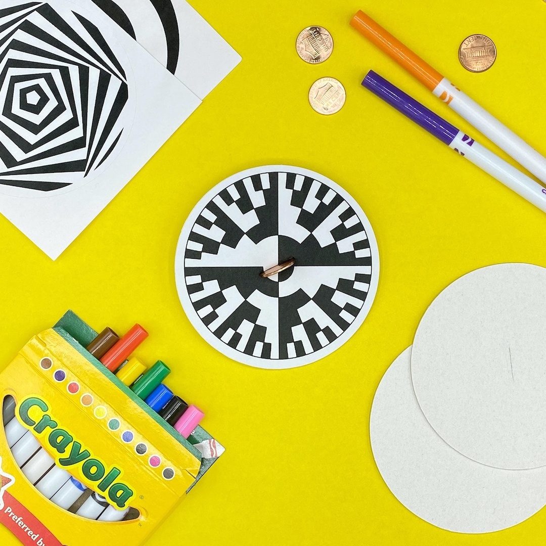 DIY Penny Spinner Kit | Makes 10 Mesmerizing Optical Illusion Spinners | STEAM Project for Kids ...