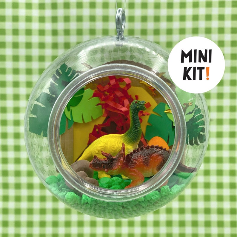 Dinosaur Terrarium Craft Kit Create a Prehistoric Habitat - Etsy