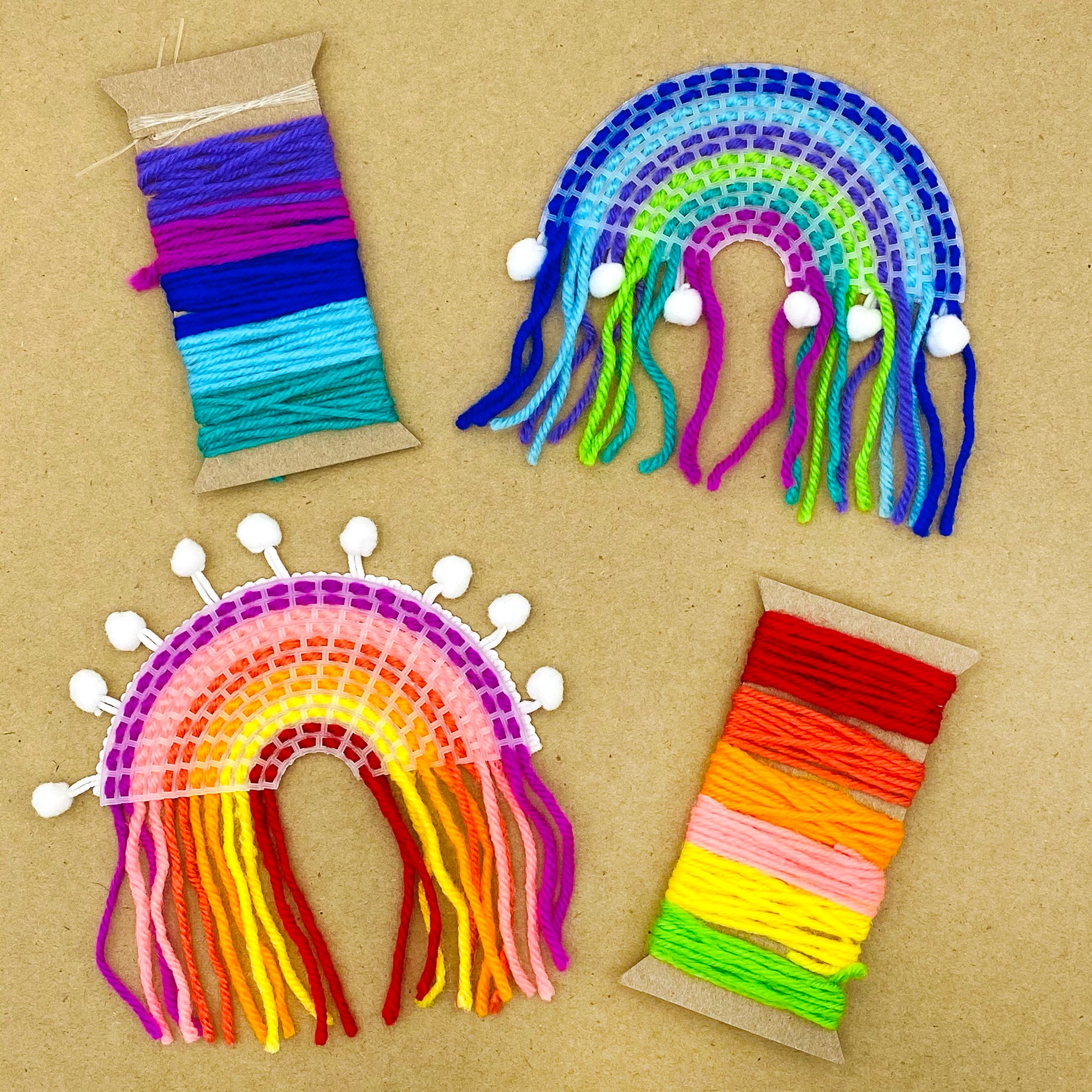 Plastic Canvas Rainbows Kit Makes 2 Beautiful Rainbows 11 - Etsy