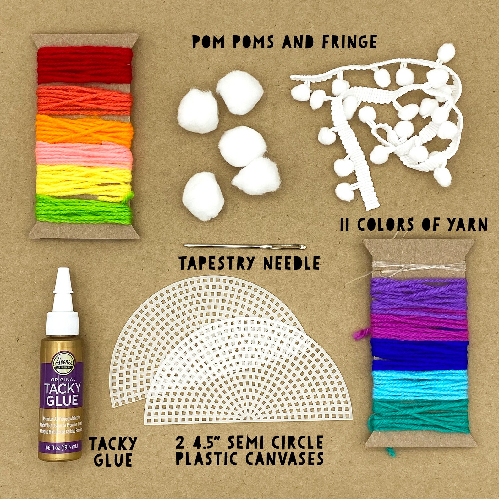Plastic Canvas Rainbows Kit Makes 2 Beautiful Rainbows 11 - Etsy