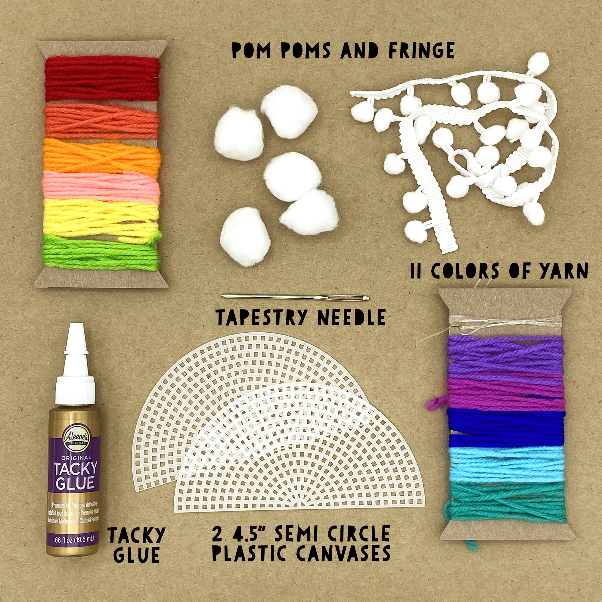 Plastic Canvas Rainbows Kit Makes 2 Beautiful Rainbows 11 - Etsy