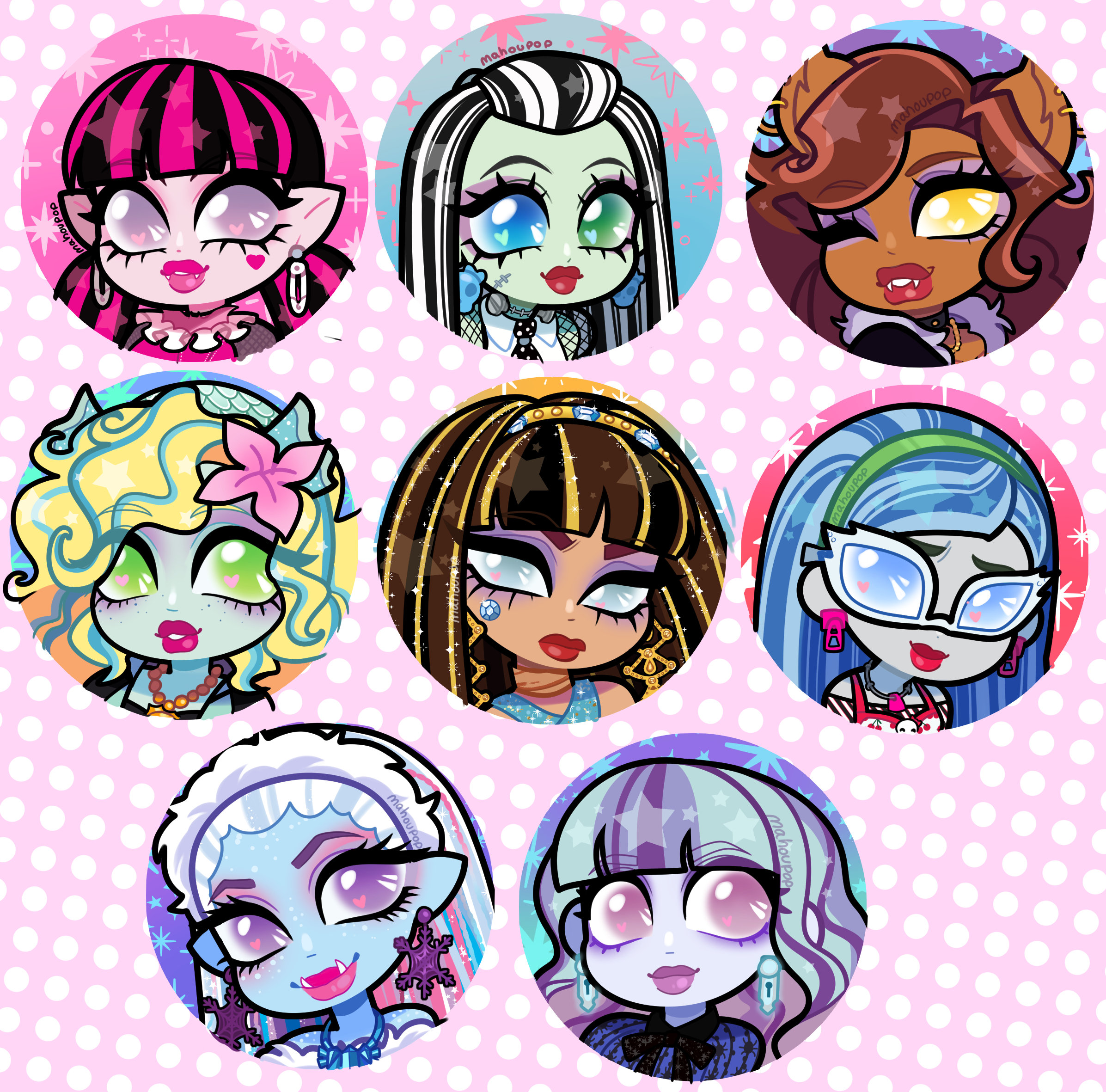 Monster High Printable Cupcake Toppers