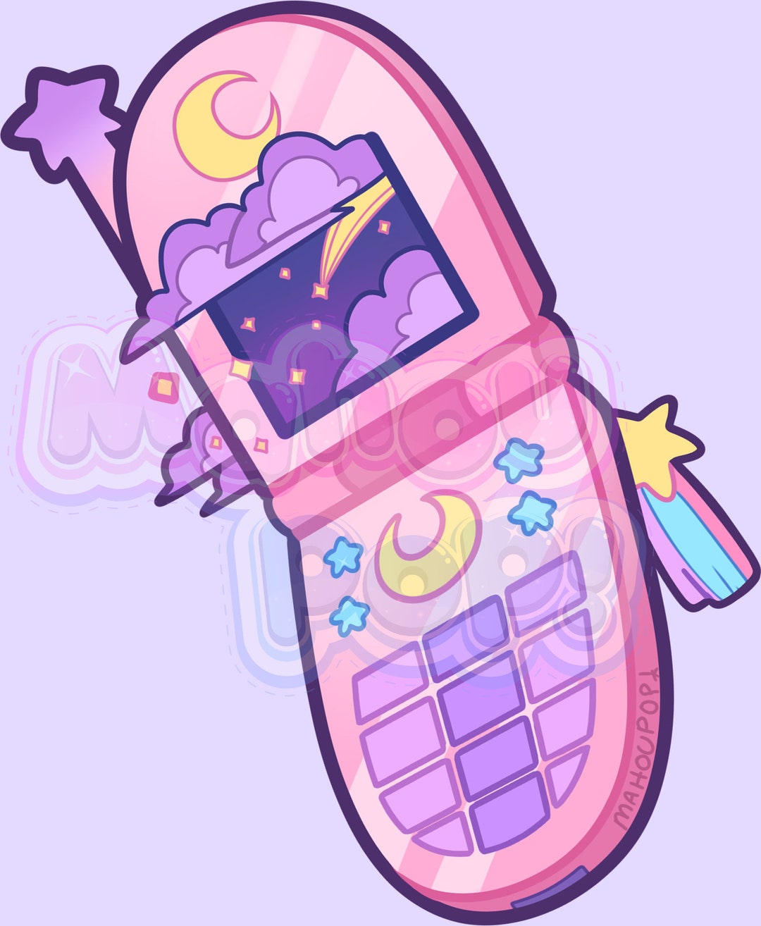 Kawaii Flip Phone 3 Sticker - Etsy Canada