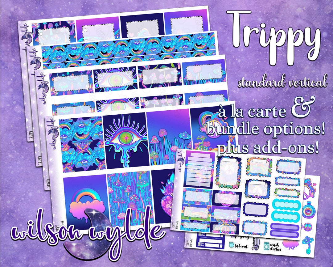 Trippy Full Weekly Sticker Kit, Standard Vertical Format, a La Carte ...
