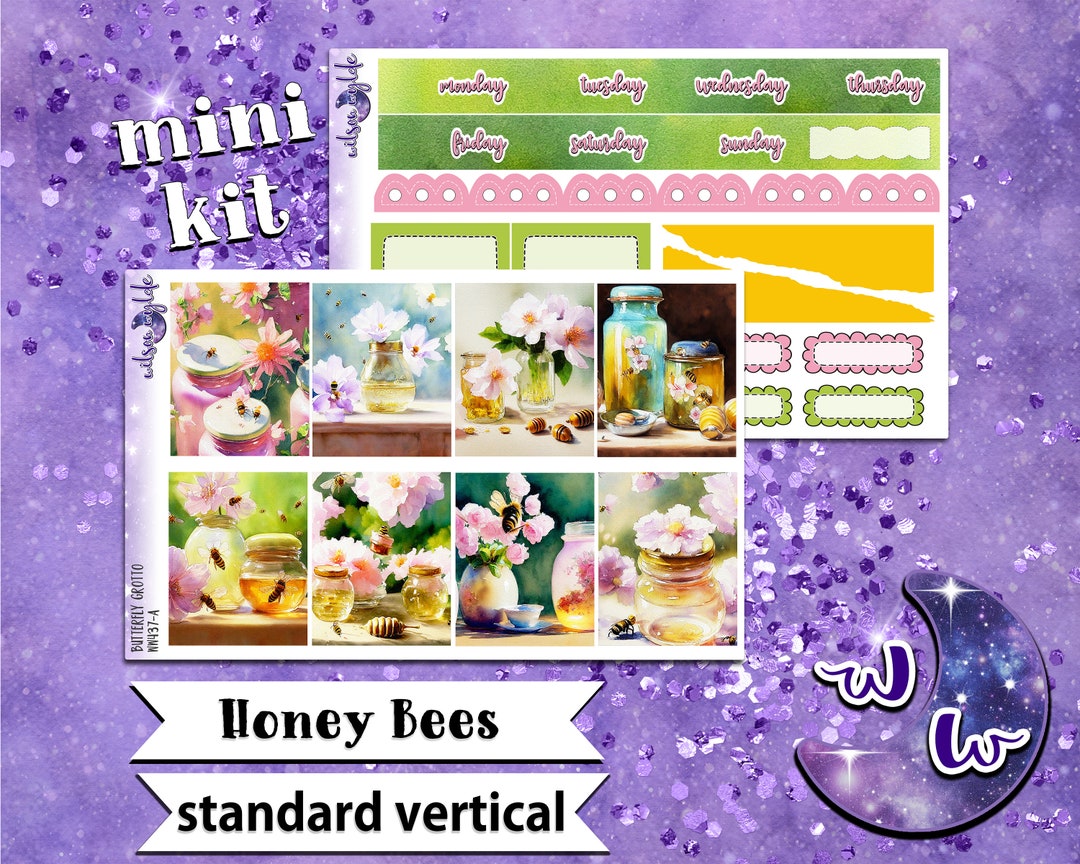 Honey Bees Mini Weekly Sticker Kit, STANDARD VERTICAL Format, a La ...