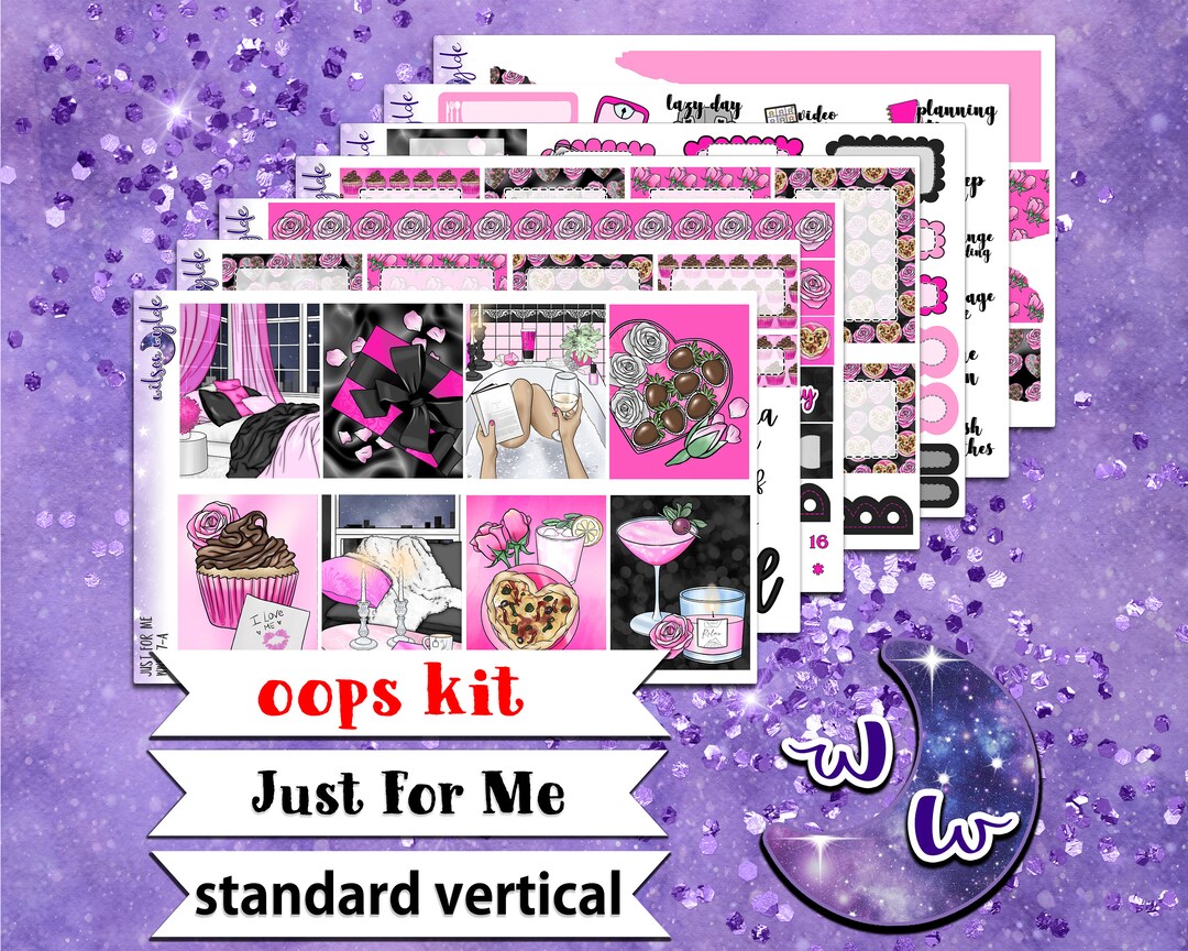 OOPS Just for Me Full Weekly Sticker Kit, STANDARD VERTICAL Format ...