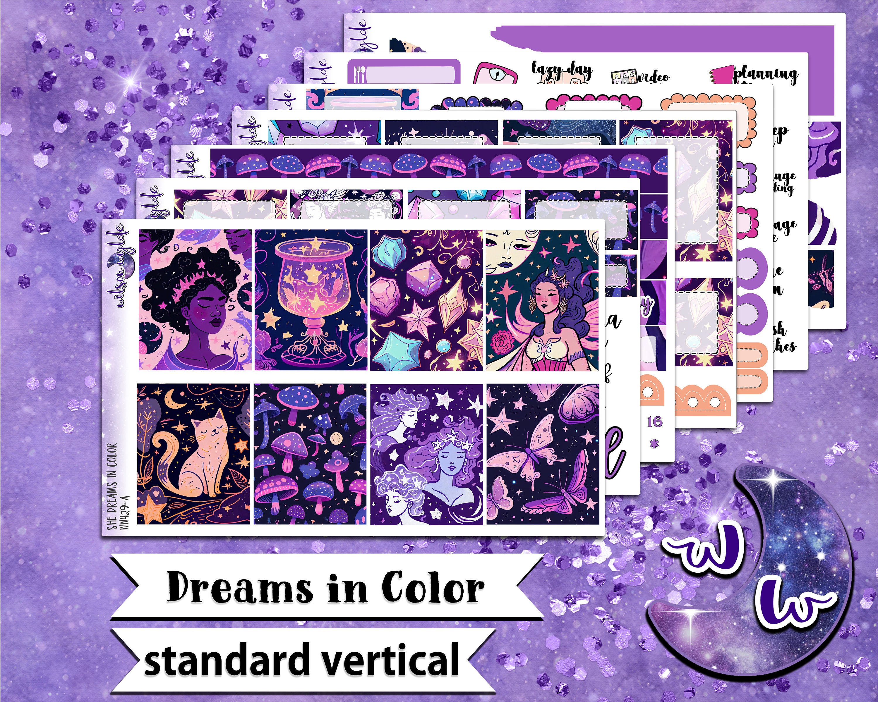 Dreams in Color Full Weekly Sticker Kit STANDARD VERTICAL - Etsy