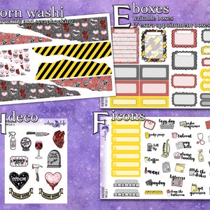 Murderino Full Weekly Sticker Kit, STANDARD VERTICAL Format, a La Carte ...