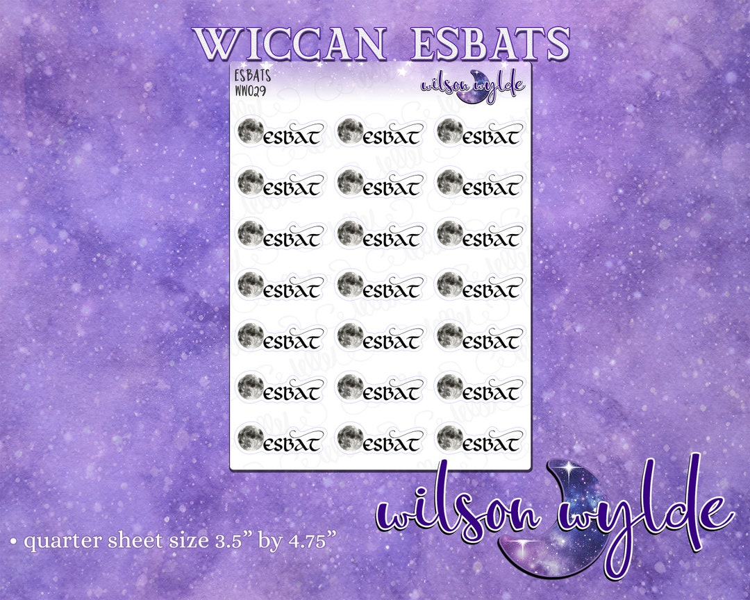 Wiccan Esbat Planner Stickers, WW029 - Etsy