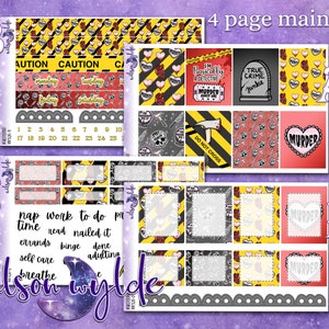 Murderino Full Weekly Sticker Kit, STANDARD VERTICAL Format, a La Carte ...